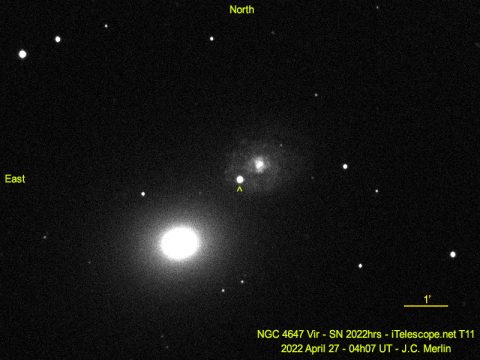 Supernova dans la Vierge (SN2022hrs) | API ProAm Gemini